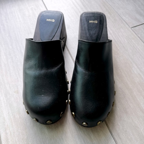 Mango | Shoes | Mango Studded Leather Clogs | Poshmark